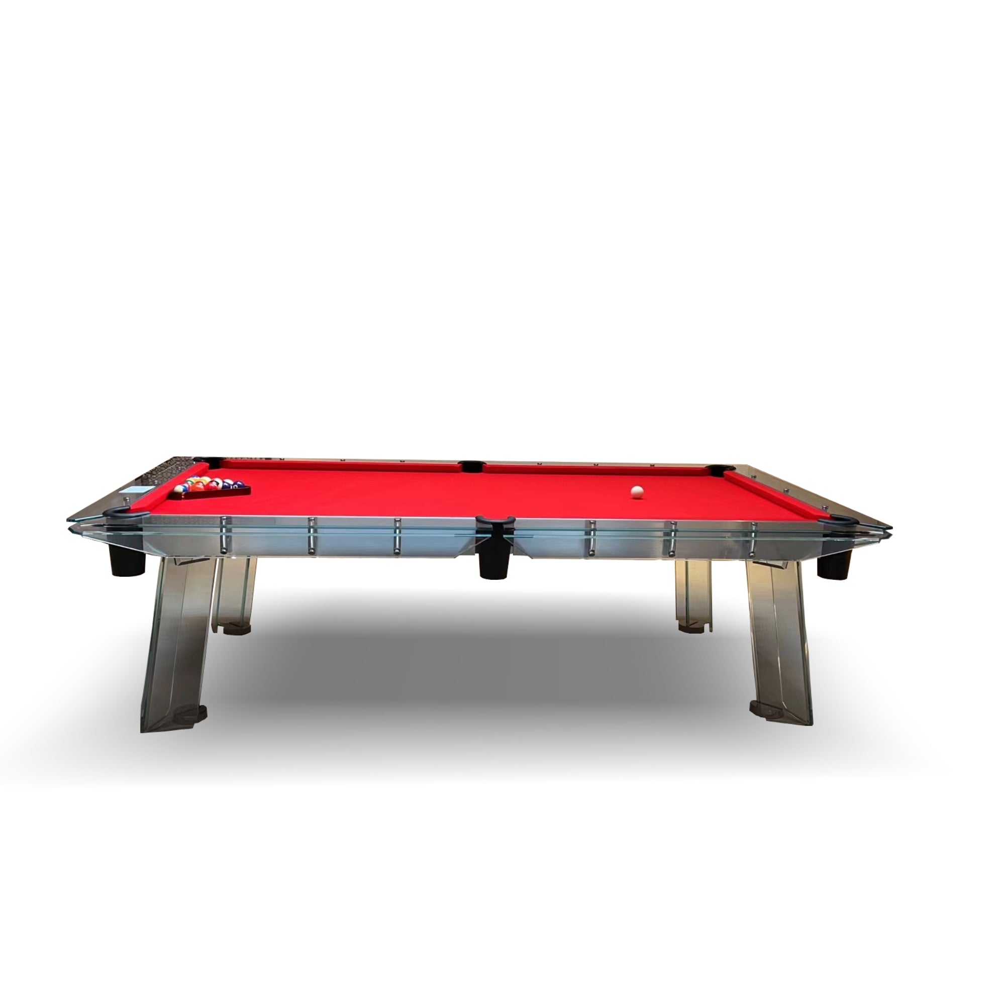 8/9-Foot Billiard Table - Crystal Glass for Ultimate Gaming Experience