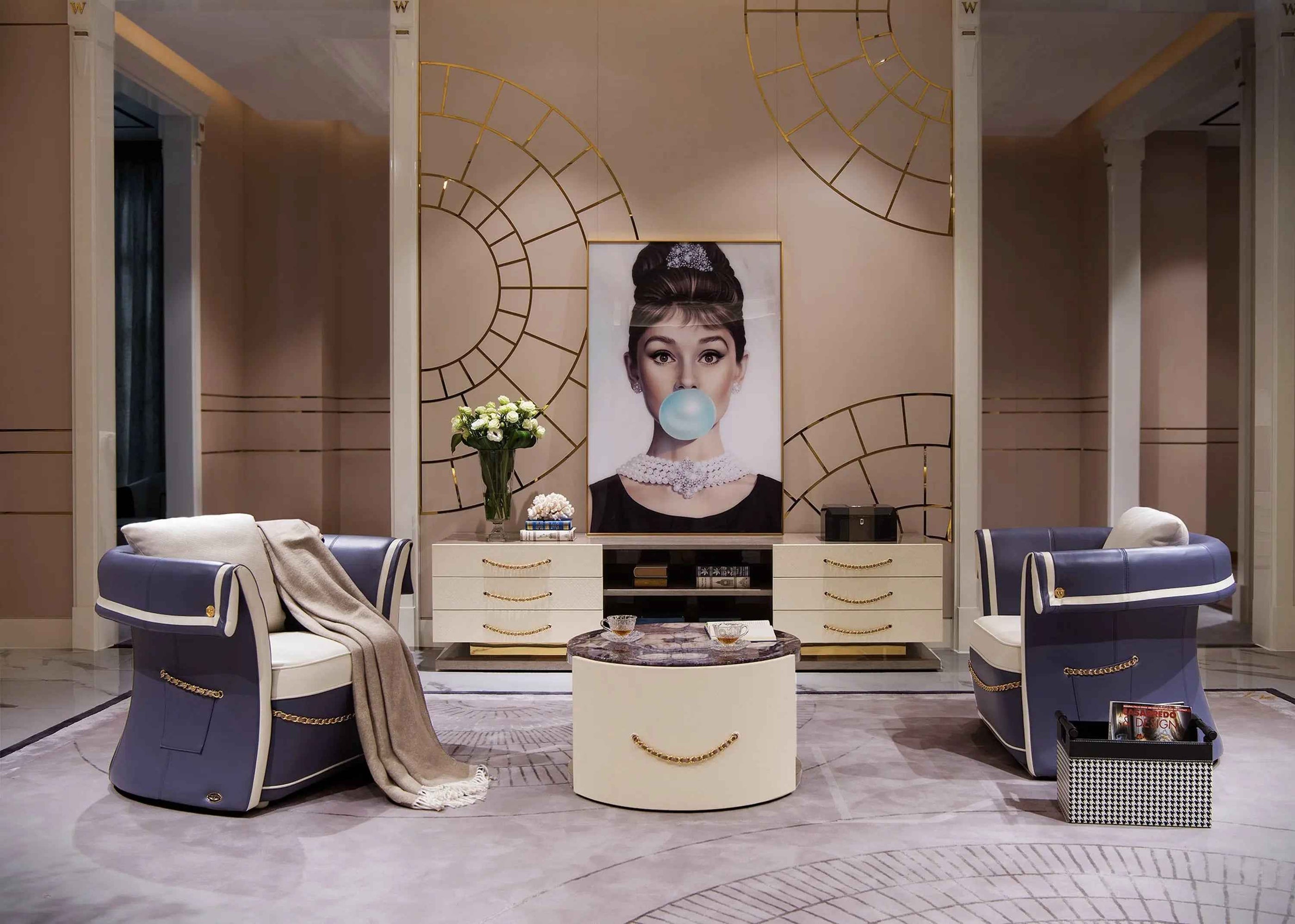 Bentley W005H2 Coffee Table - Classic Light Luxury Corner Tea Table