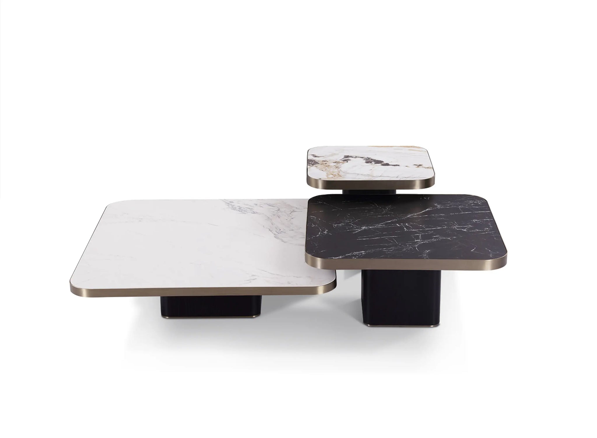 Italian Square Rock Plate Tea Table - HC-1825-1 Elegant Design