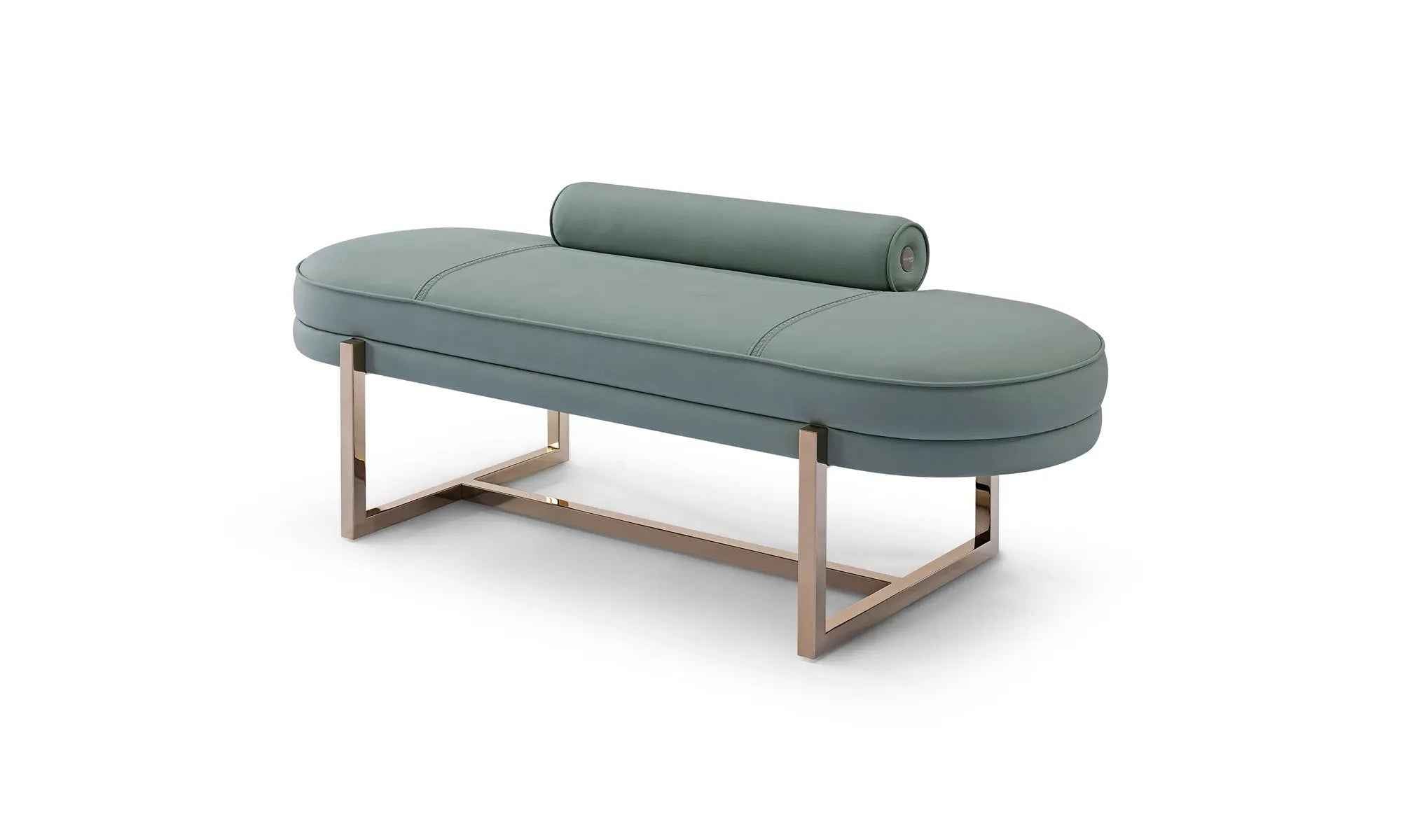 Leather Bedroom Bench - Luxurious Sigmund Ottoman Footstool WH311B21A
