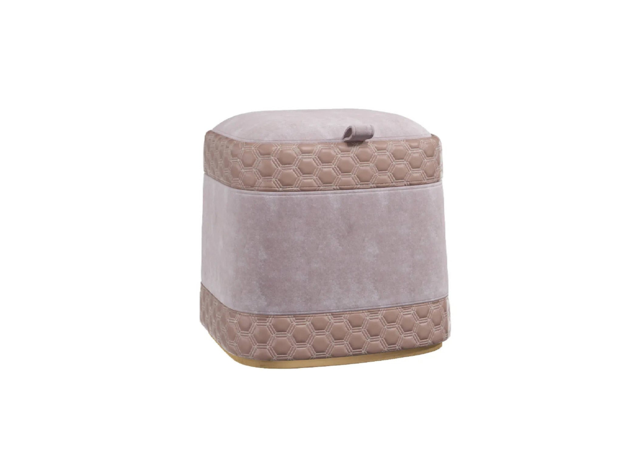 Pink Leather Dressing Stool - Entley Metal Base Elegant Makeup Stool